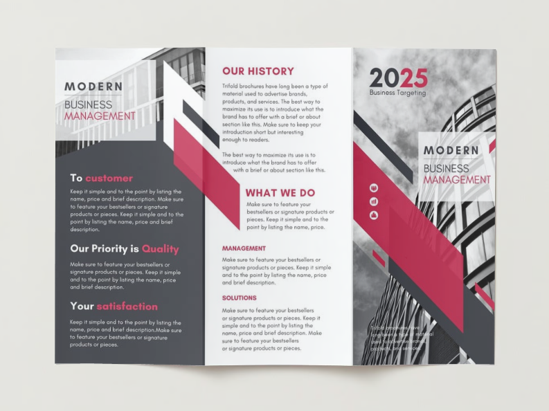 Professional A4 Tri-Fold Flyers – ColourSigns