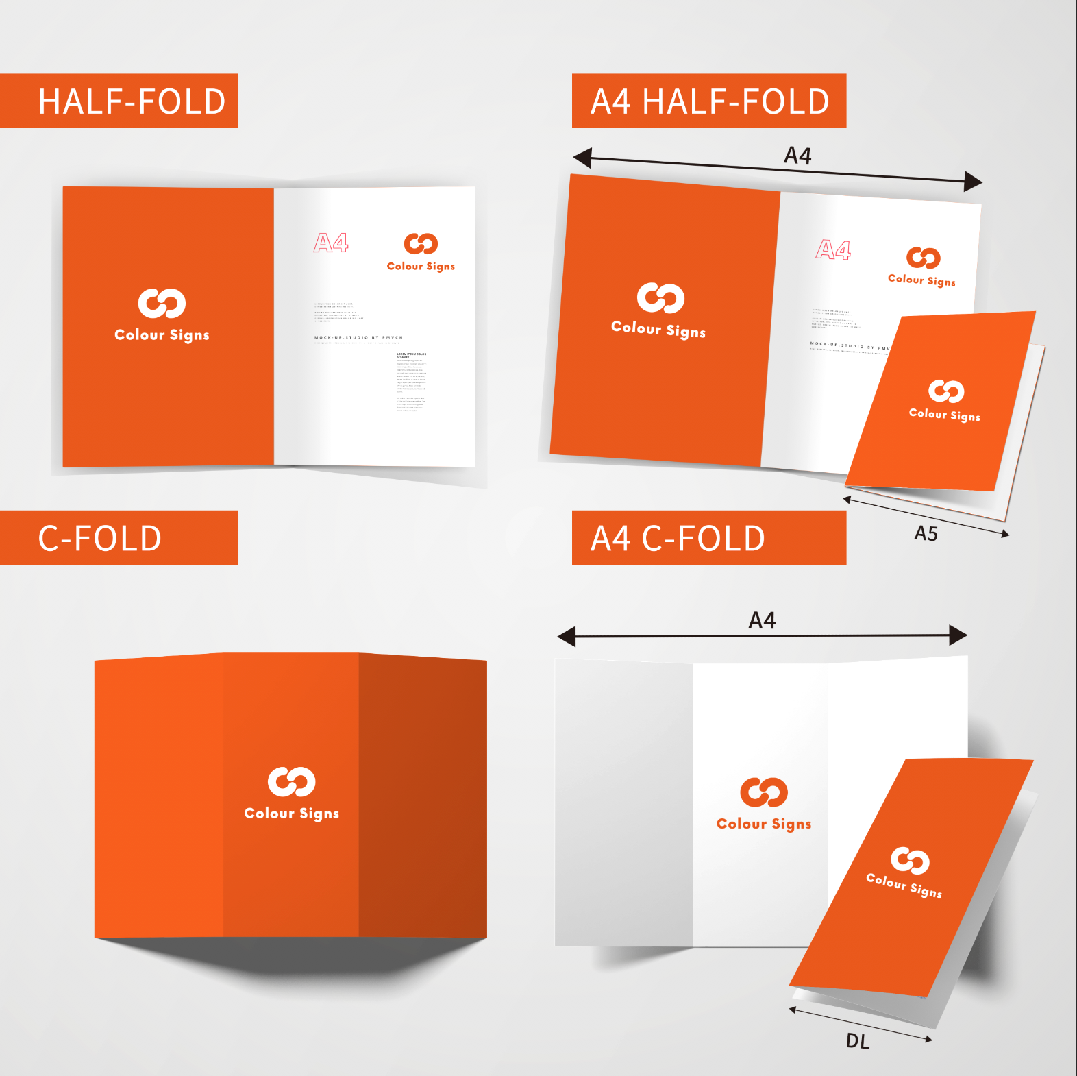 Professional A4 Bi-Fold Flyers – ColourSigns
